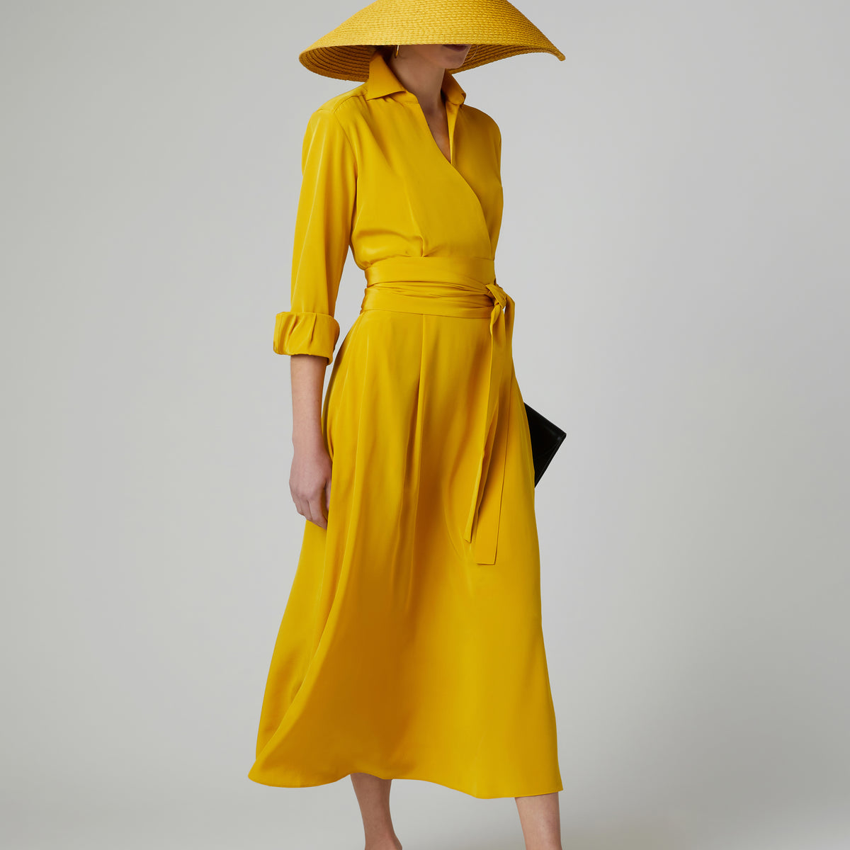 Celia Silk Full Skirt Wrap Dress – Jasper Conran London