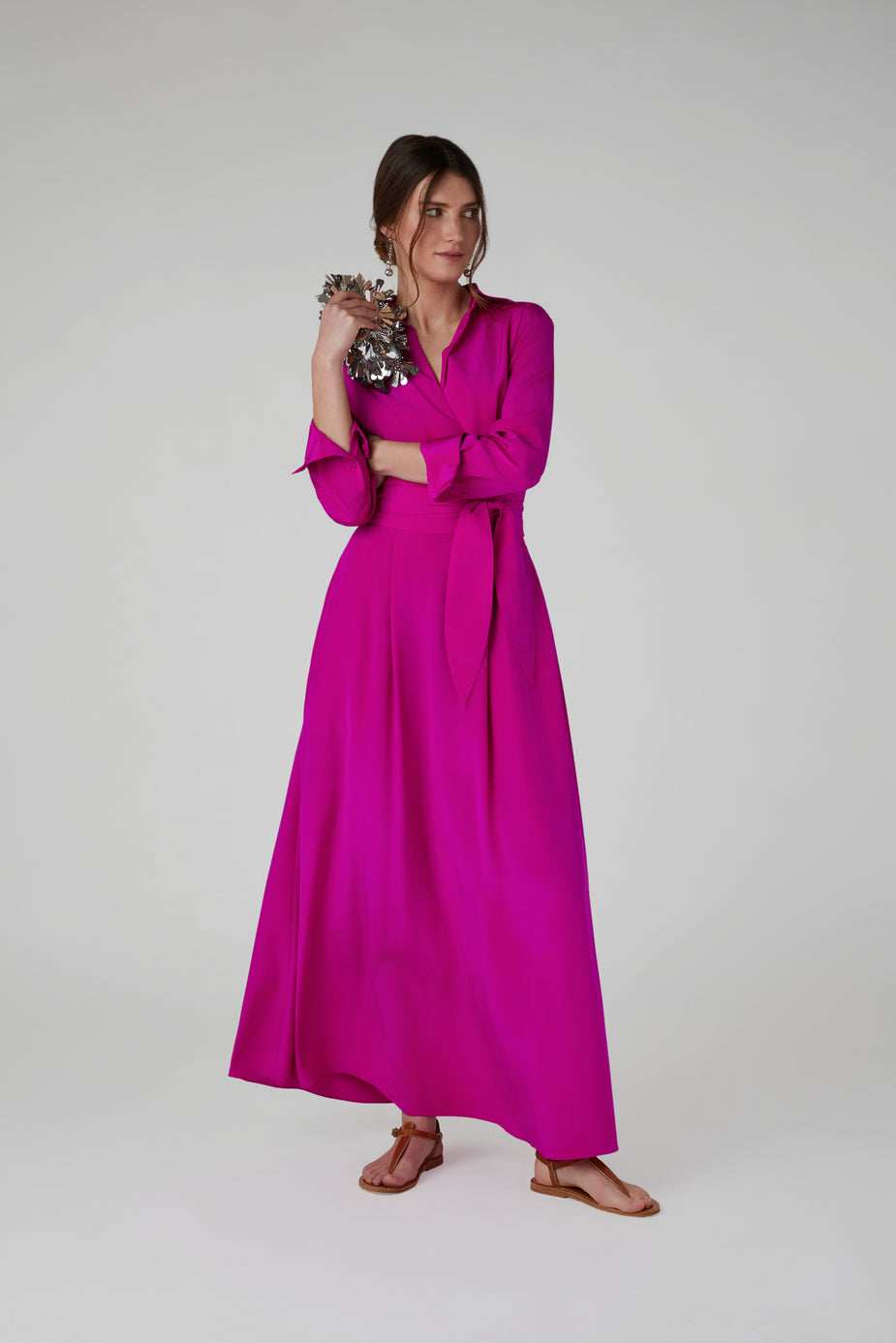 Celia Silk Maxi Full Skirt Wrap Dress – Jasper Conran London